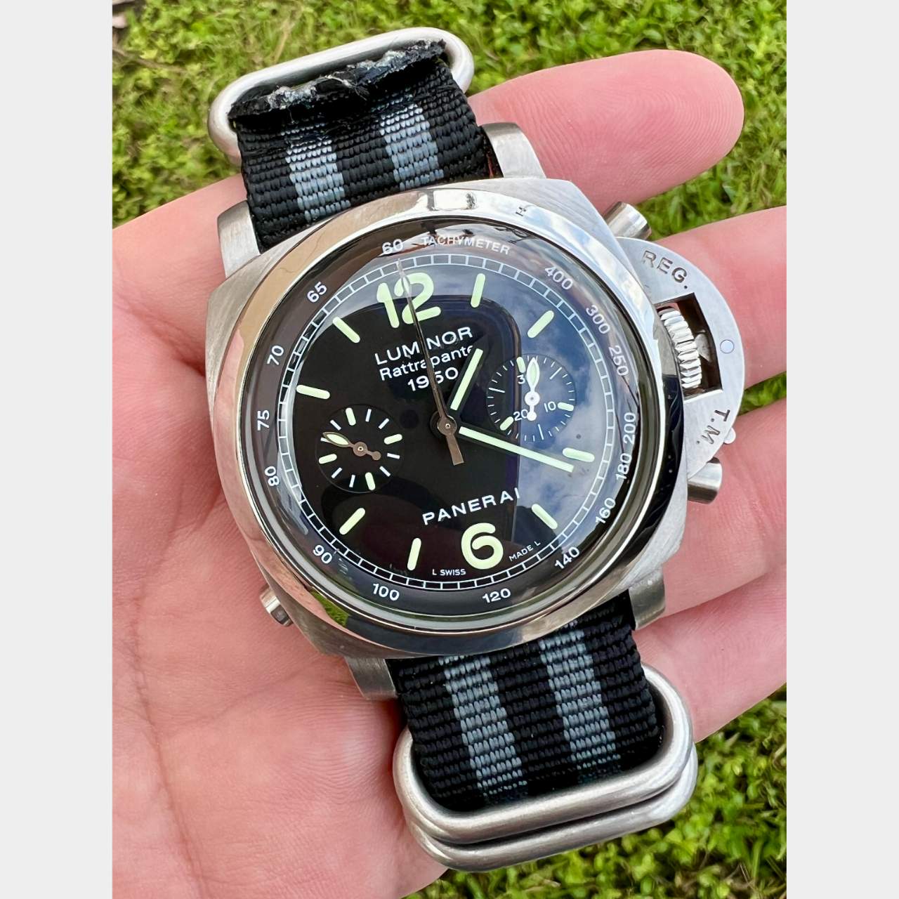 PANERAI Luminor 1950 Rattrapante Chronograph Watch - Jewelry World