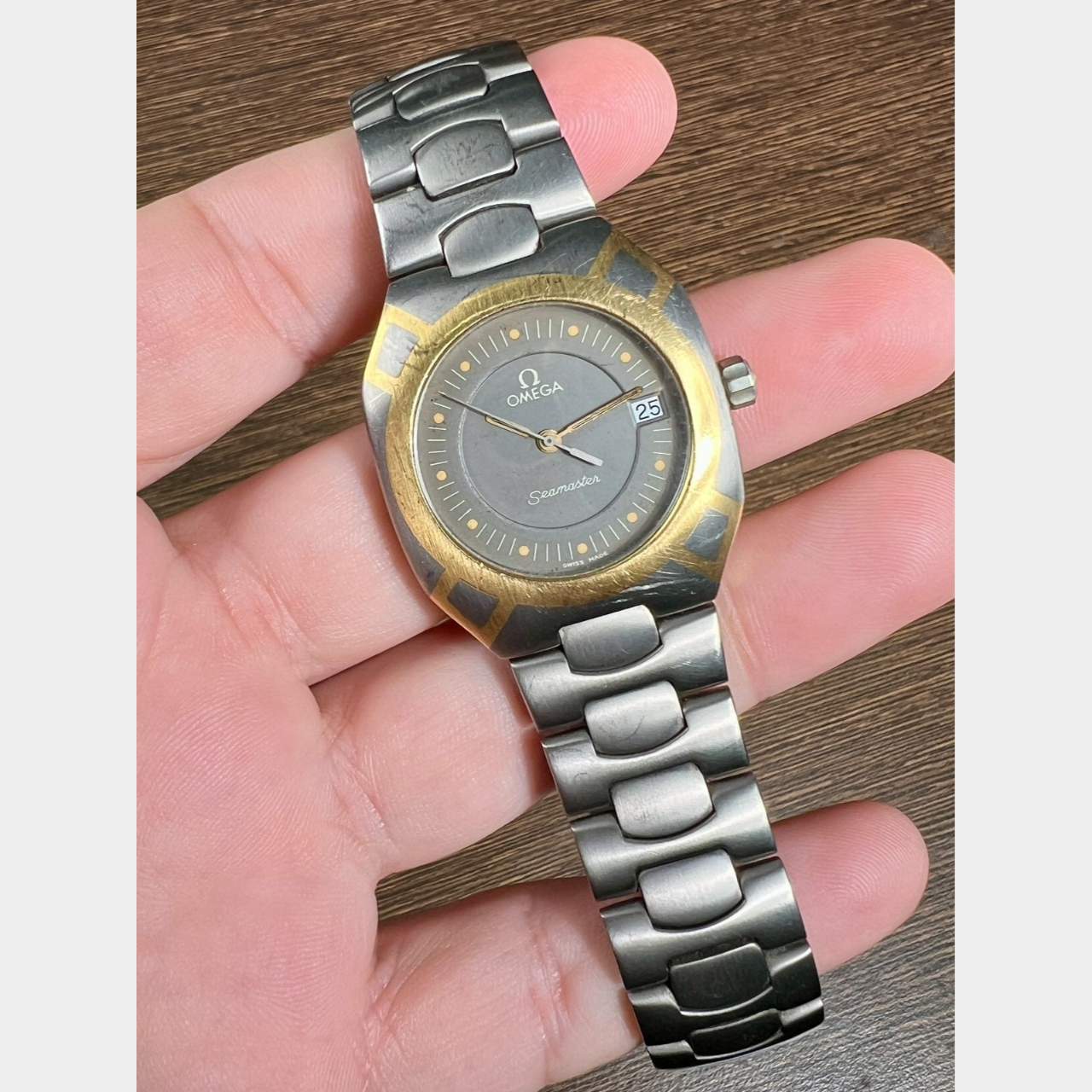 OMEGA Titanium & 18K Seamaster Watch – Jewelry Reserve