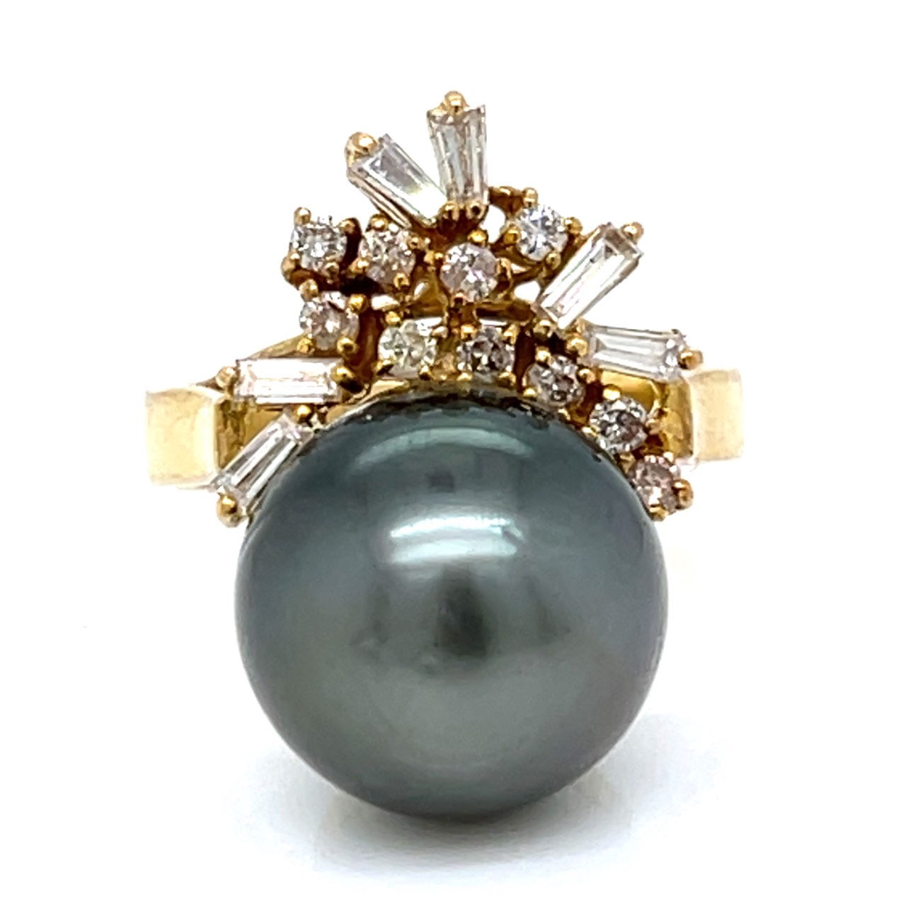 14K Yellow Gold South Sea Pearl & Diamond Ring – Jewelry Reserve