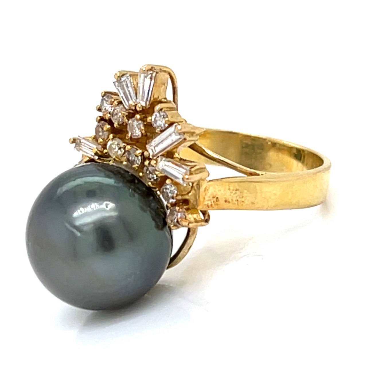 14K Yellow Gold South Sea Pearl & Diamond Ring – Jewelry Reserve