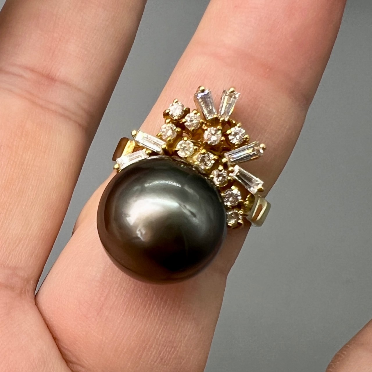 14K Yellow Gold South Sea Pearl & Diamond Ring – Jewelry Reserve